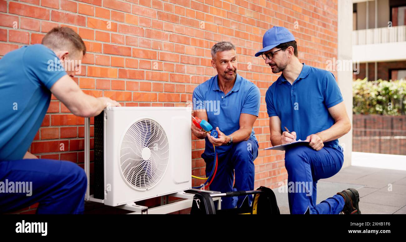 Skilled Technician Conducts Commercial HVAC Inspections, Installs Air Conditioners, and Reports ...