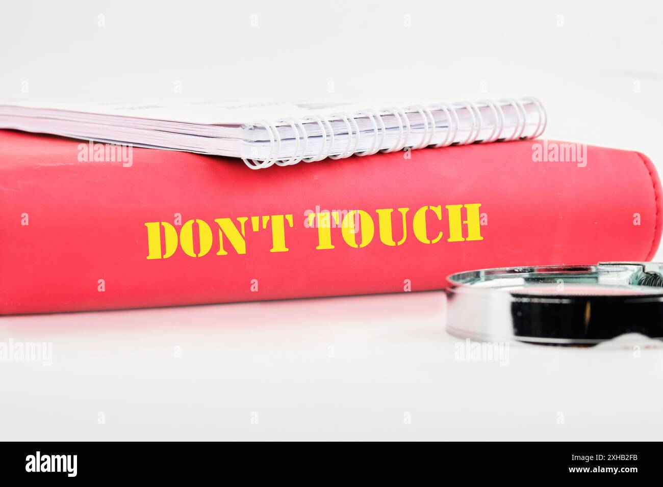 Do not touch me on the cover of the book on a white background Stock ...