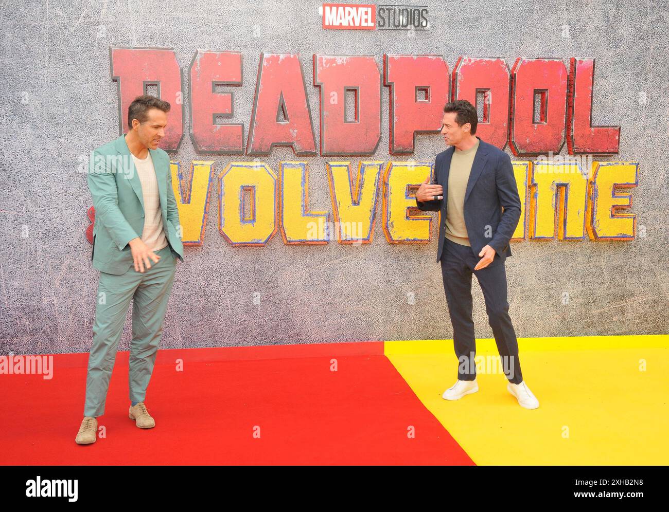 Ryan Reynolds and Hugh Jackman at the "Deadpool & Wolverine" VIP sneak ...
