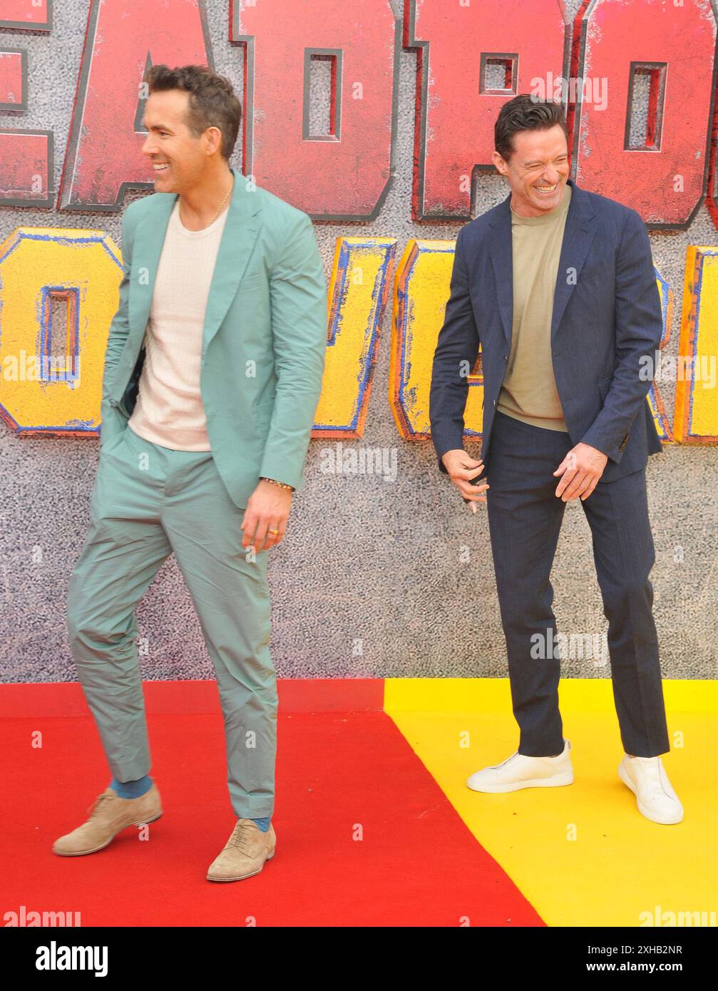 Ryan Reynolds and Hugh Jackman at the "Deadpool & Wolverine" VIP sneak ...