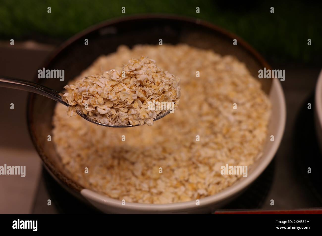 Healthy dry oatmeal breakfast close hi-res stock photography and images ...