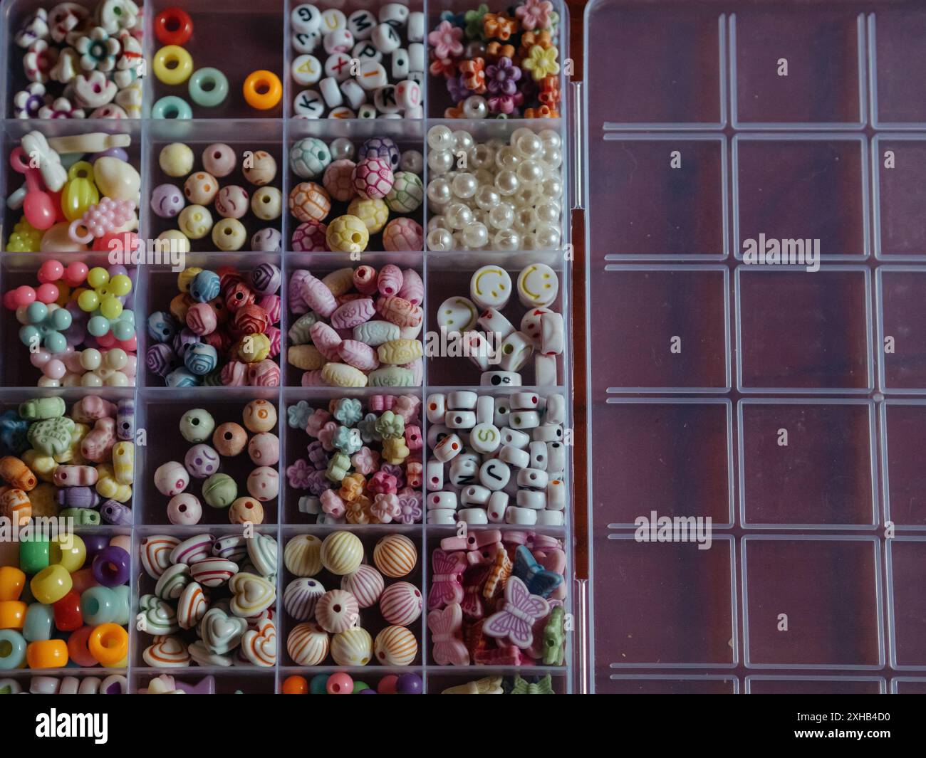 Kids Bead Set: A horizontal, straight-from-above close-up shot captures ...