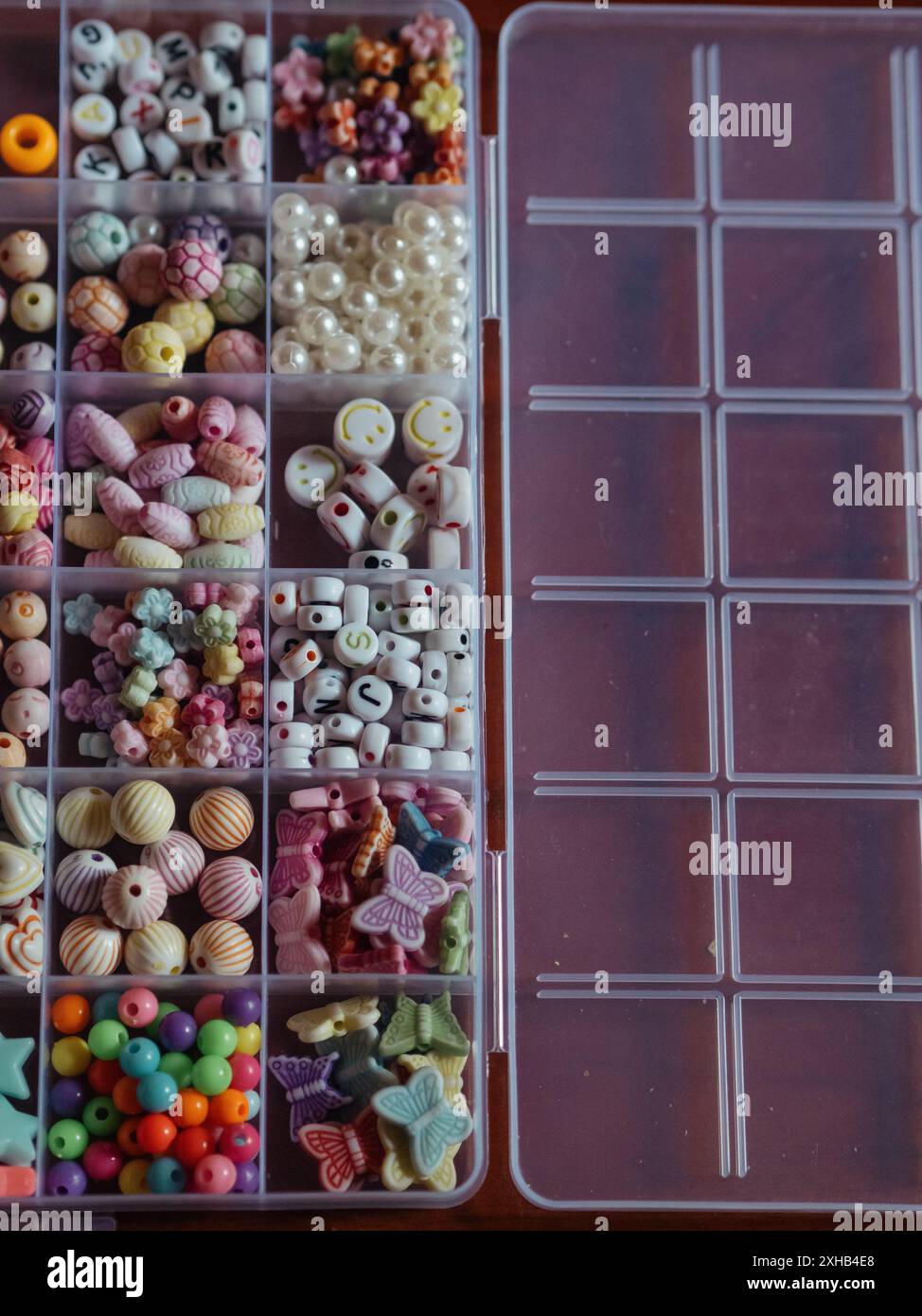 Kids Bead Set: A vertical, straight-from-above close-up shot captures ...