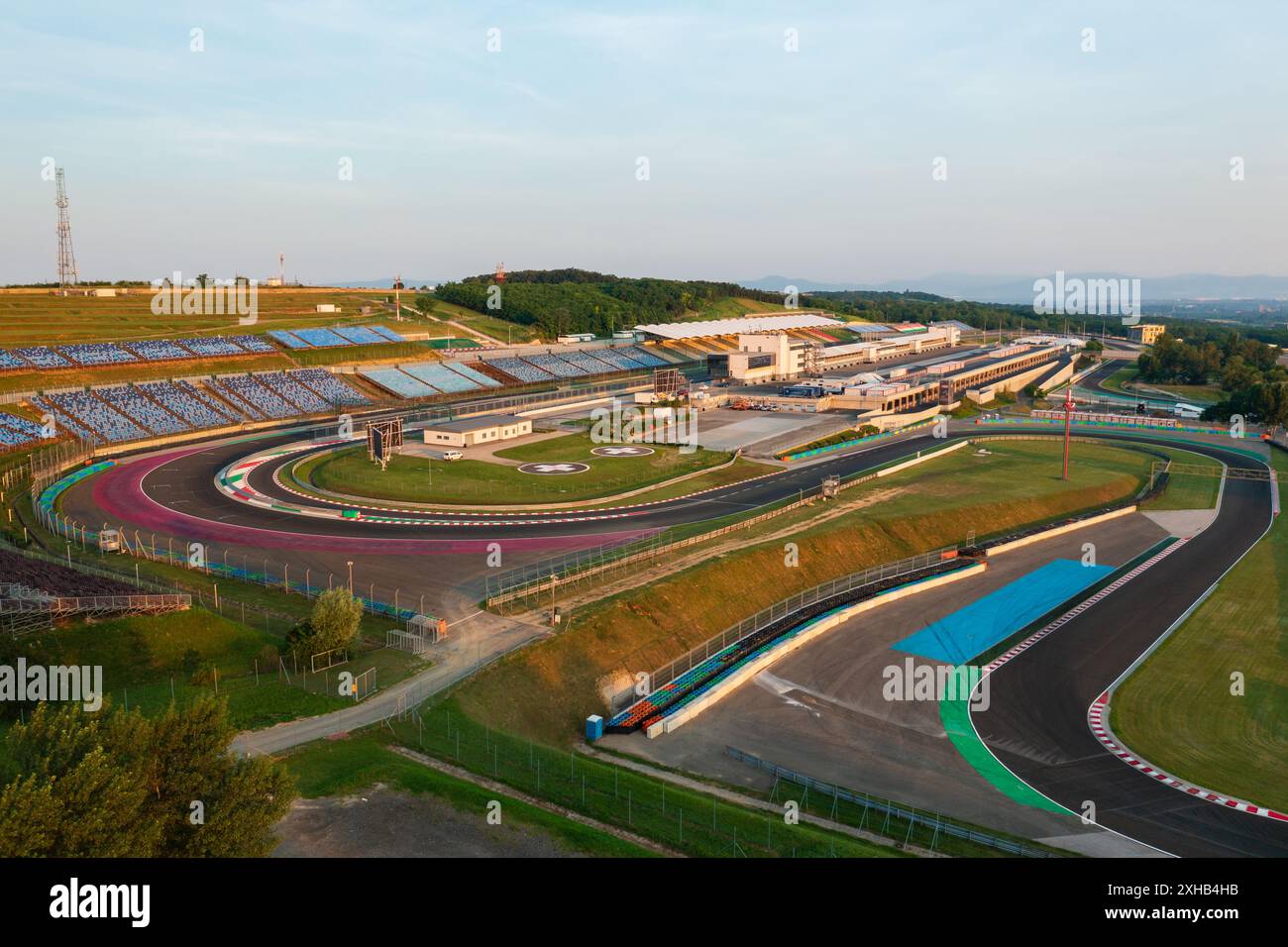 Mogyoród, Hungary - Aerial view of the famous Hungarian Formula 1 race ...