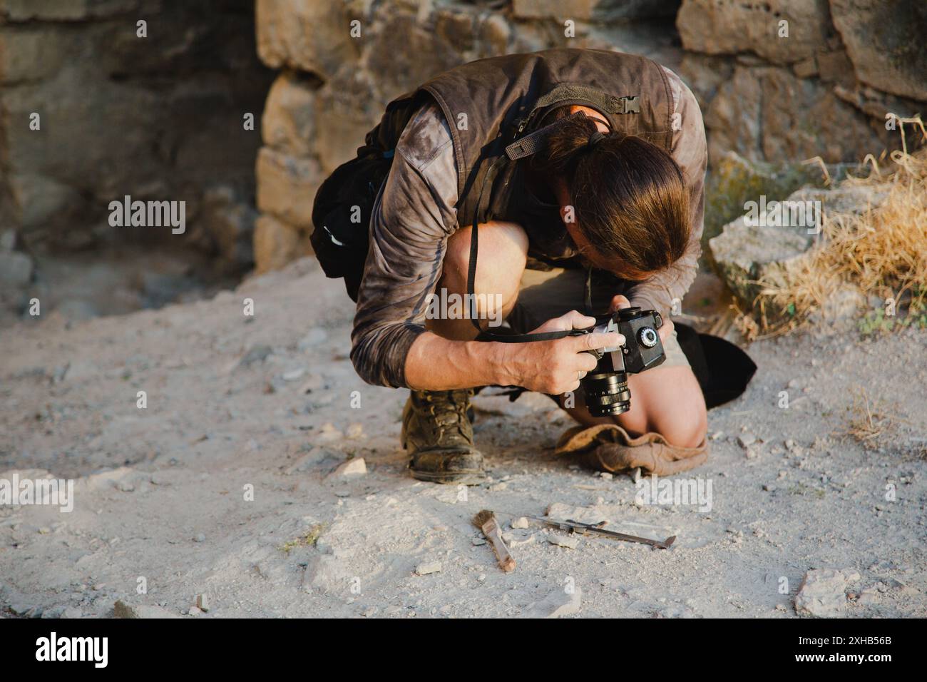 Adventure archeology concept skull hi-res stock photography and images ...