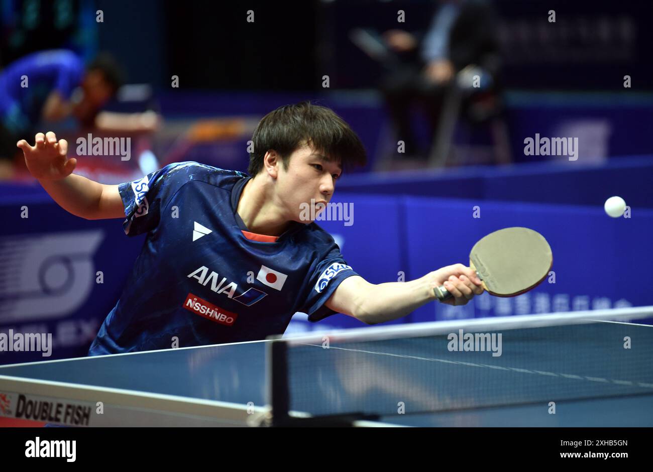 Hong Kong, China. 13th July, 2024. Ono Daito of Japan hits a return ...