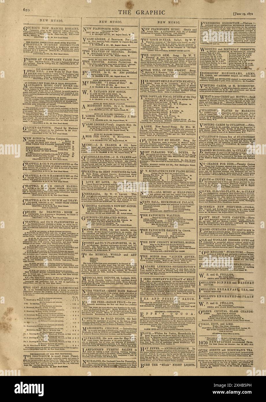 Page of old newspaper notices adverts, 1870s 19th Century, Vintage ...