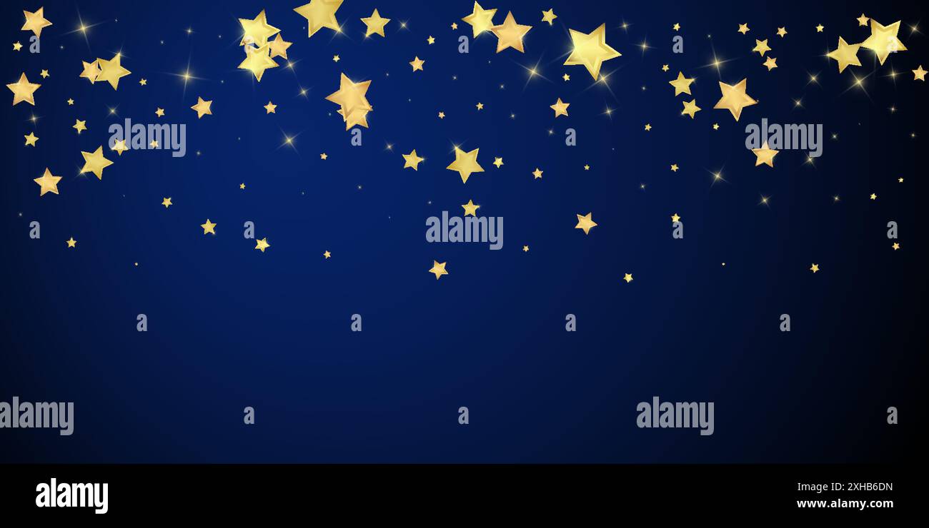 Magic stars vector overlay. Gold stars scattered around randomly ...