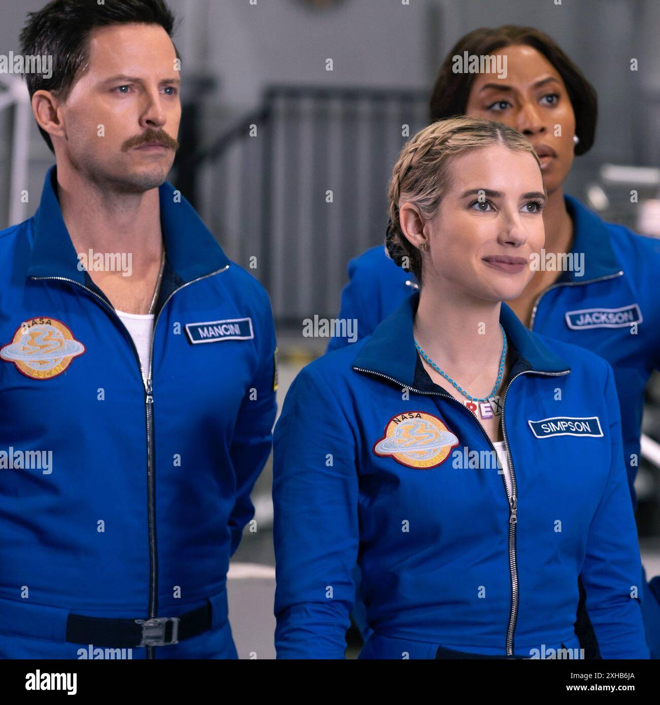 Space Cadet Emma Roberts, Emma Roberts, Andrew Call, and Yasha Jackson ...