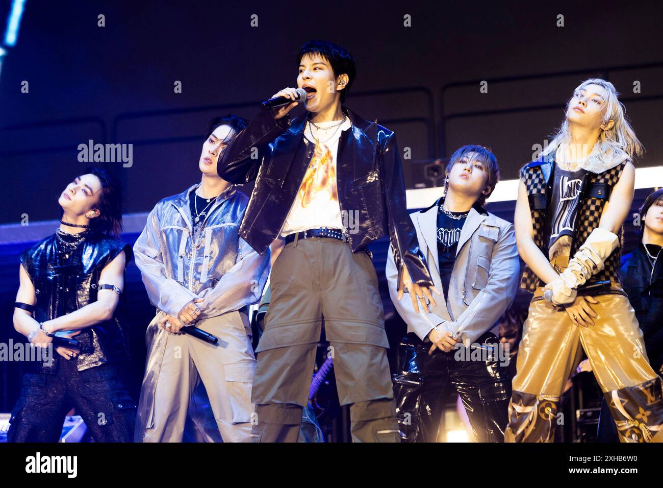 Milano, Italy. 12th July, 2024. Bang Chan, Lee Know, Changbin, Hyunjin ...