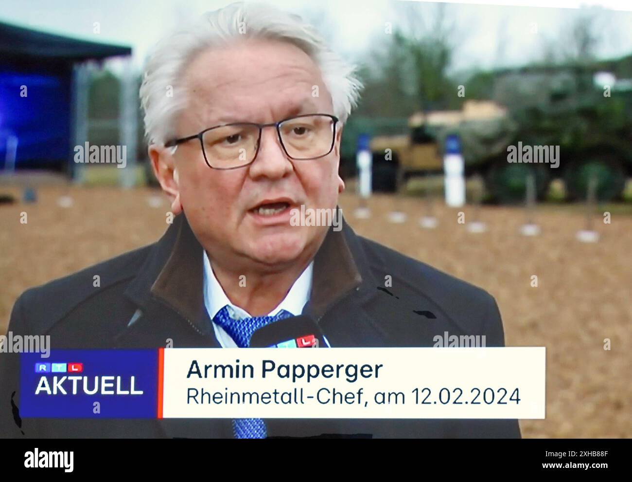 Armin Papperger Rheinmetall Chef - aus RTL Aktuell am 12.07.2024 - Foto ...