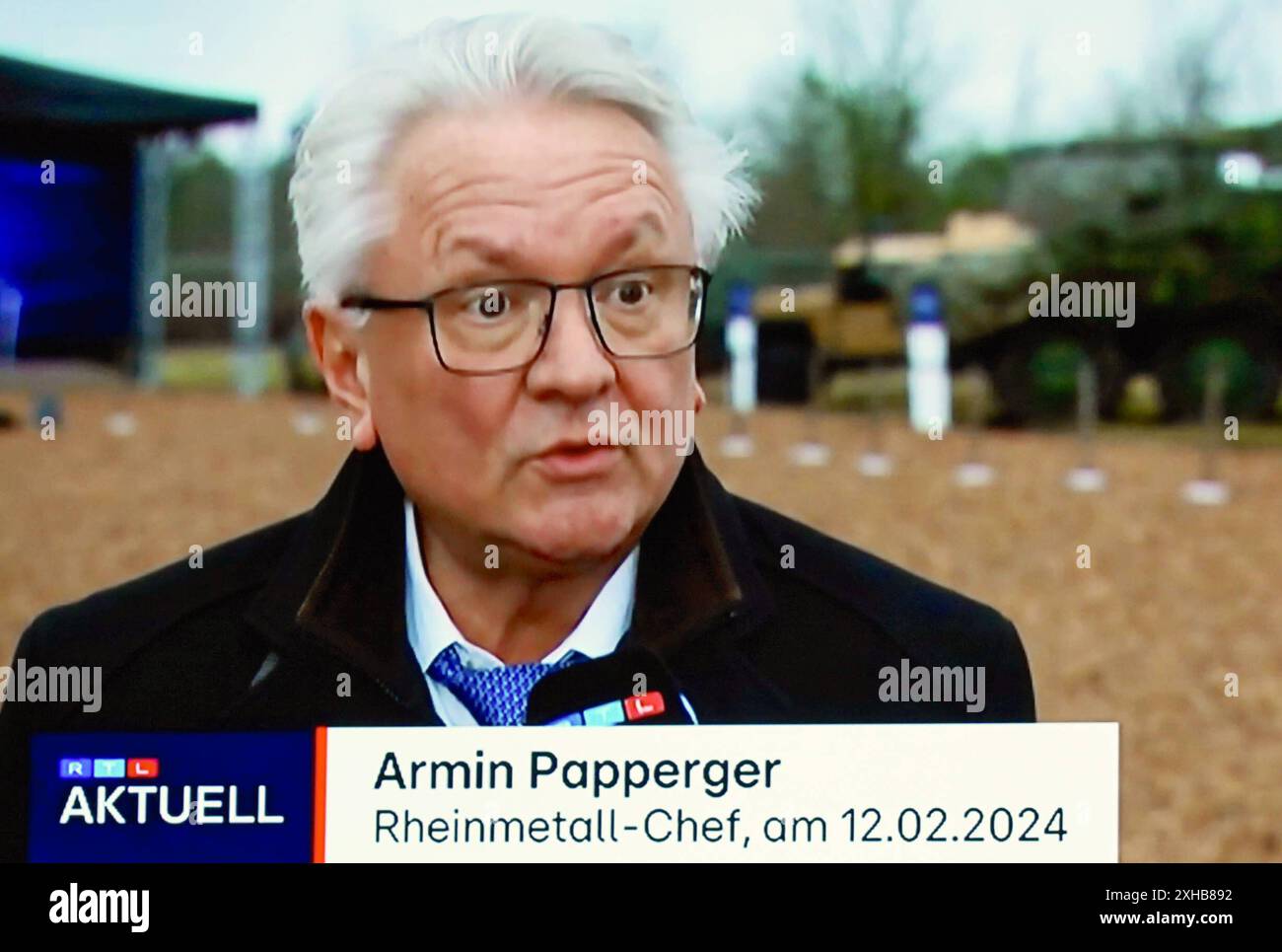 Armin Papperger Rheinmetall Chef - aus RTL Aktuell am 12.07.2024 - Foto ...