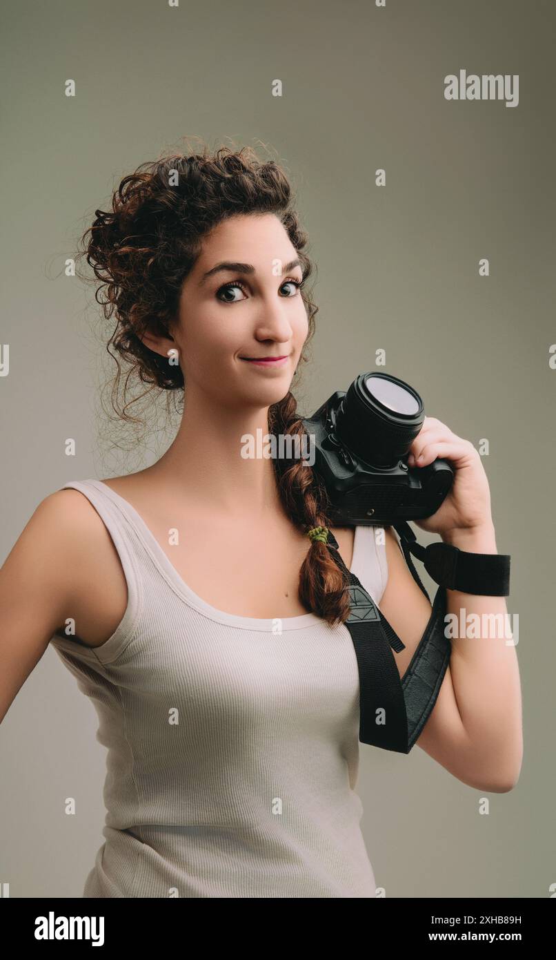 Hair braid over shoulder hi-res stock photography and images - Alamy