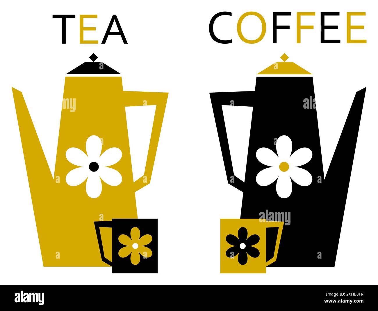 Retro coffee clipart hi-res stock photography and images - Alamy