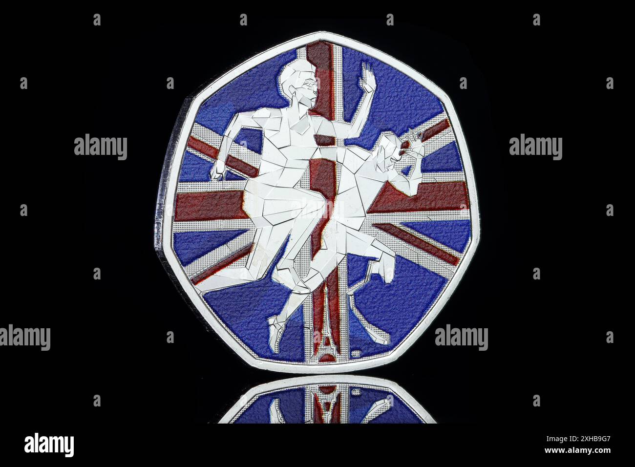 A 50p coin released by the Royal Mint to celebrate Team GB and the ...