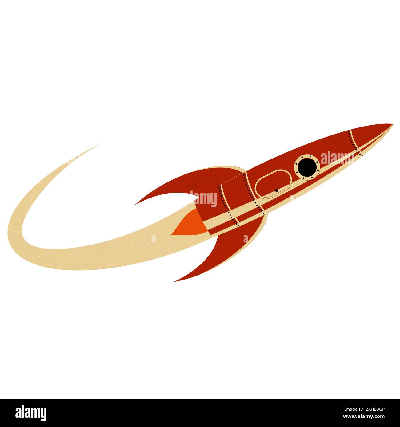 Fast moving red rocket illustration Stock Photo - Alamy