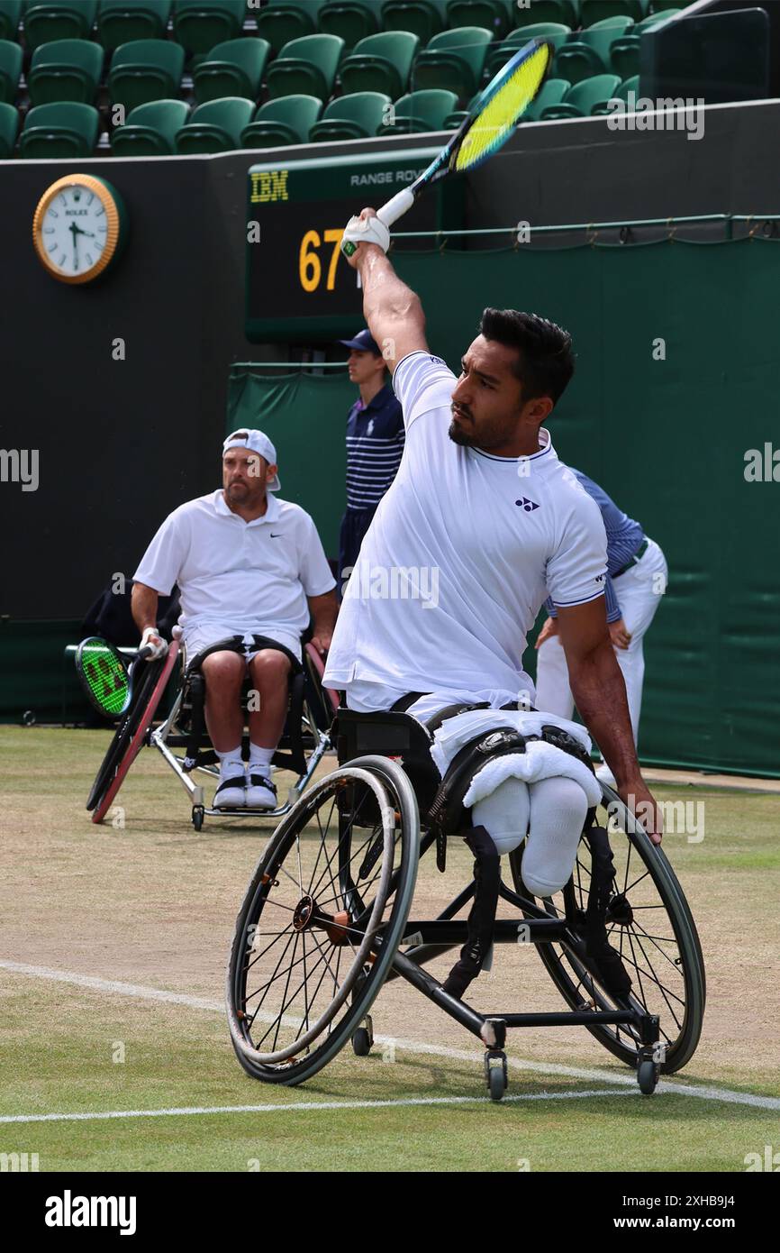 Ahmet Kaplan of Turkey in the mens wheelchair quads tennis at the ...