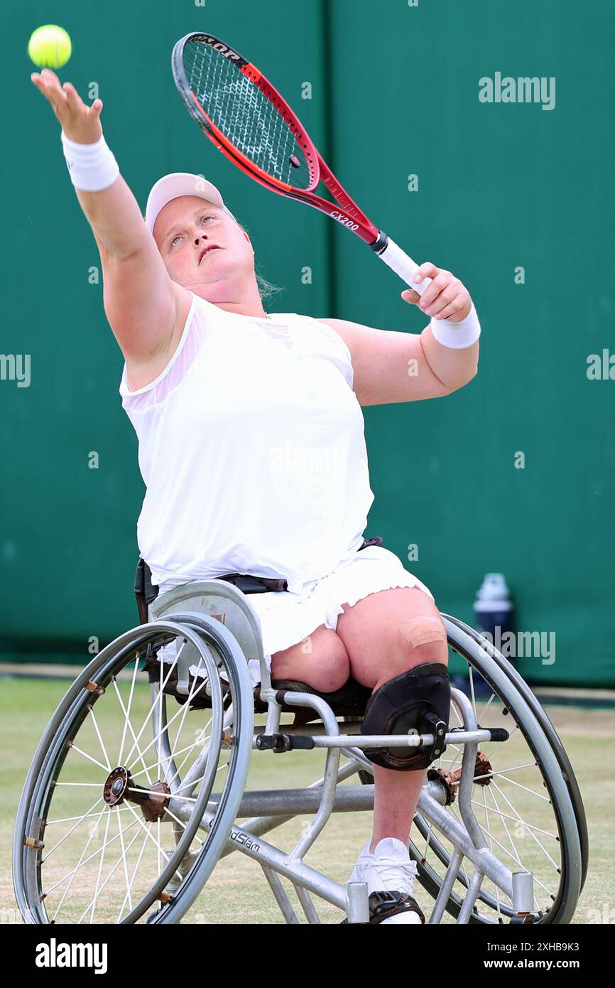 Aniek van Koot of the Netherlands in the womens wheelchair singles ...