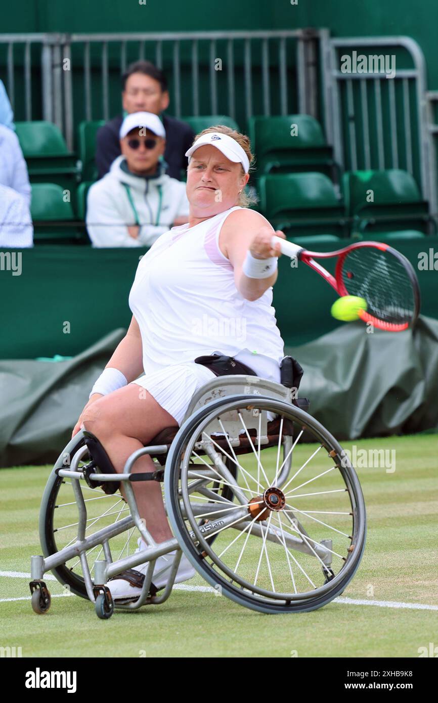 Aniek van Koot of the Netherlands in the womens wheelchair singles ...