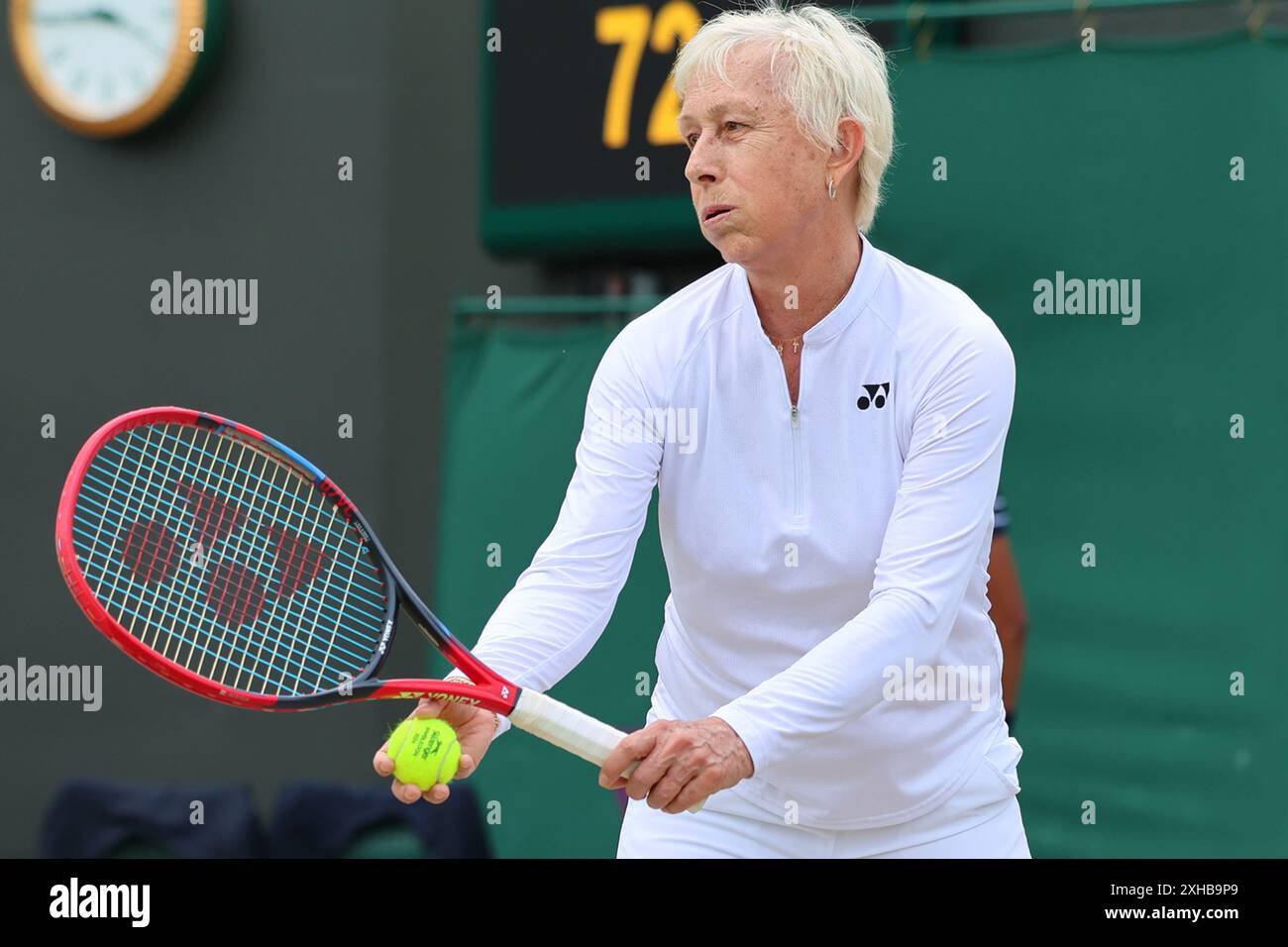 Martina Navratilova in the the Wimbledon Invitation Mixed Doubles ...