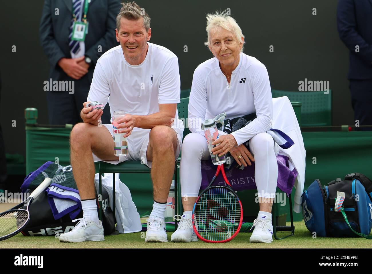 Martina Navratilova & Thomas Enqvist of Sweden in the Invitation Mixed ...