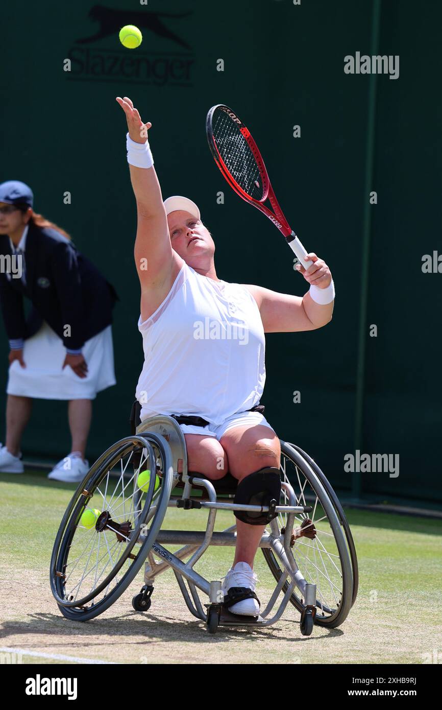 Aniek van Koot of the Netherlands in the womens wheelchair singles ...