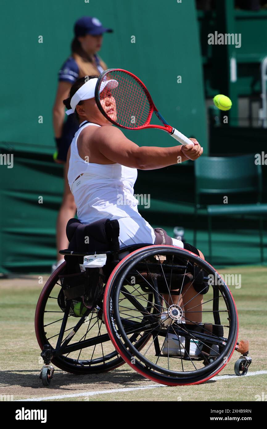 Xiaohui Li of China in the womens wheelchair tennis Wimbledon 2024 championships Stock Photo - Alamy
