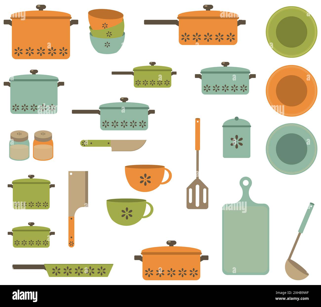 Pots Pans And Kitchen Utensils Stock Photo - Alamy