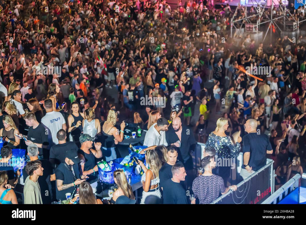 Split, Croatia. 02nd Apr, 2024. Revellers dance as Alison Wonderland ...