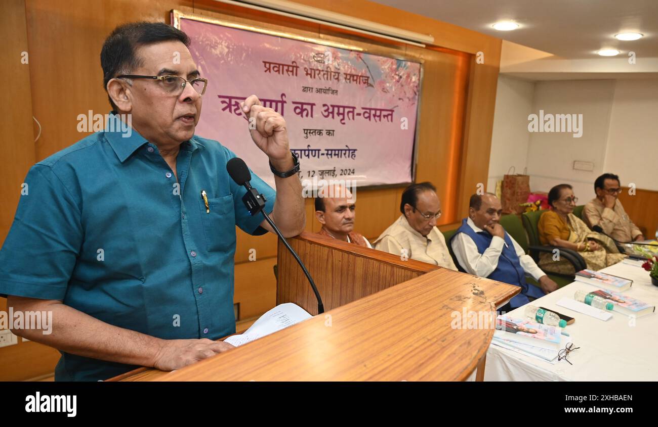 NEW DELHI, INDIA - JULY 12: Overseas Indian society president Narayan ...