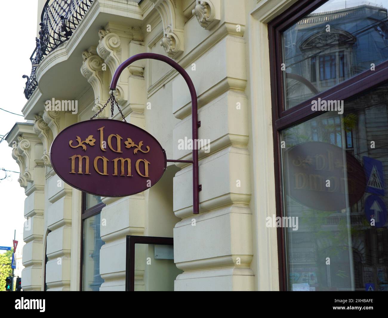 Bucharest, Romania - May 24, 2024: “La mama” restaurant logo at ...