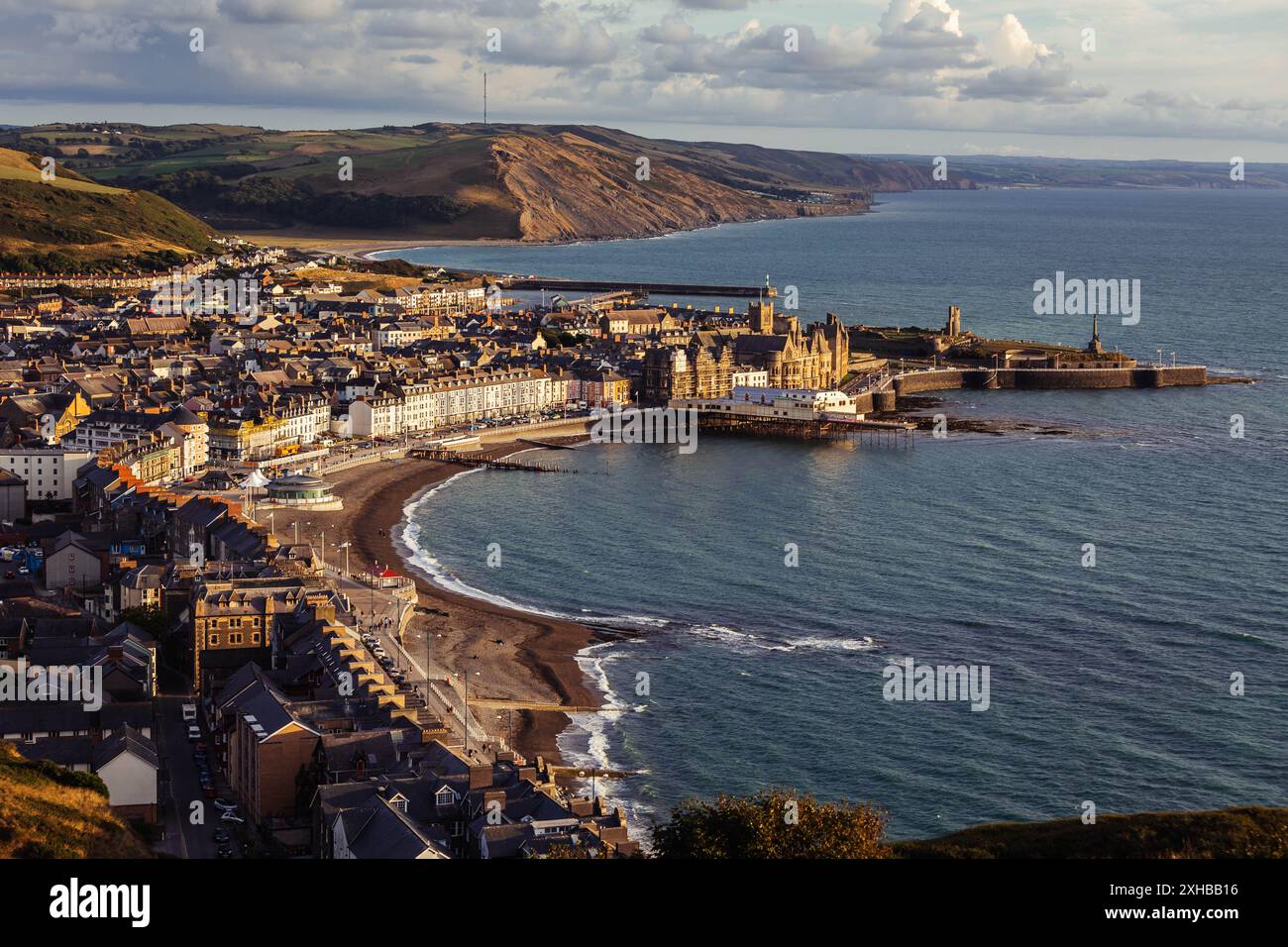 Aerial view beach towns sunset hi-res stock photography and images - Alamy