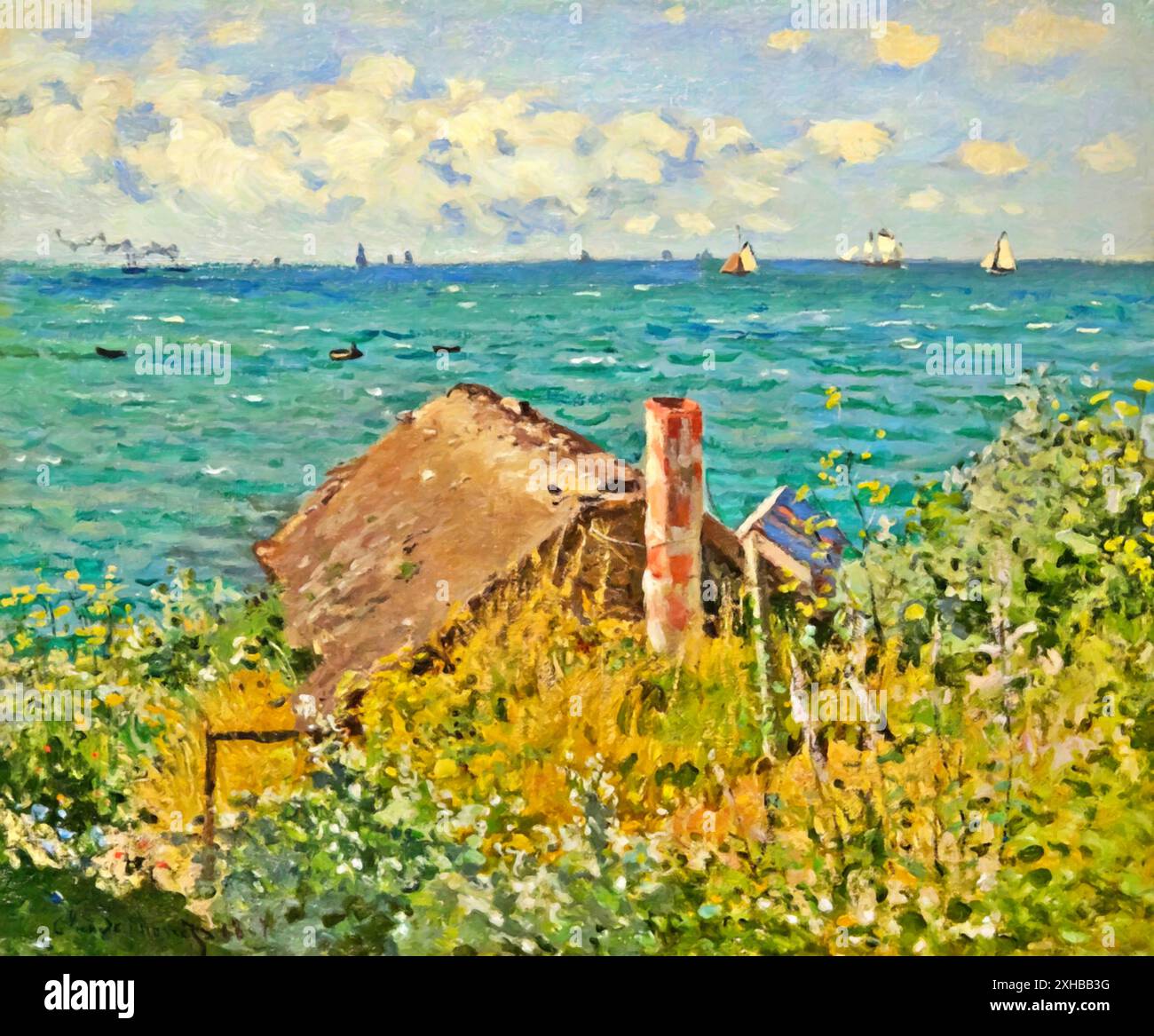 Garden landscape paintings Stock Vector Images - Alamy