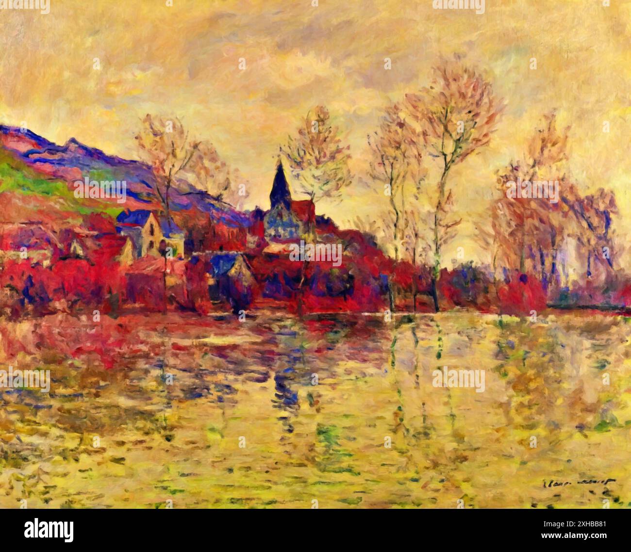 Flood at Giverny, 1886 (painting) by Artist Monet, Claude (1840-1926 ...
