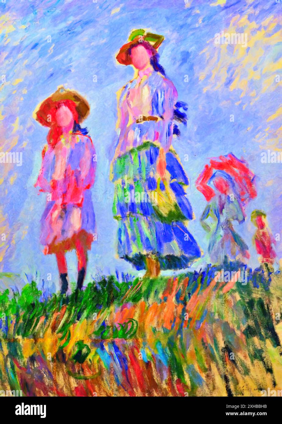 Monet painting Stock Vector Images - Alamy