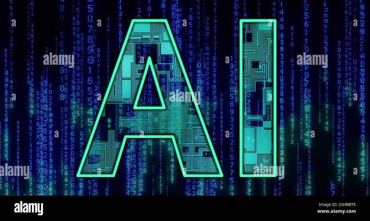 Ai artificial intelligence letters matrix hi-res stock photography and ...