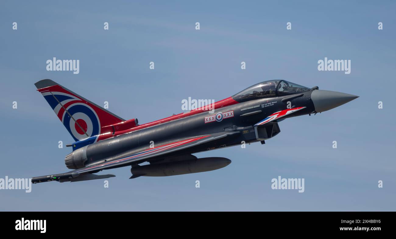 RAF Typhoon Display Team Typhoon FGR4 flight display at RIAT, England Stock Photo - Alamy