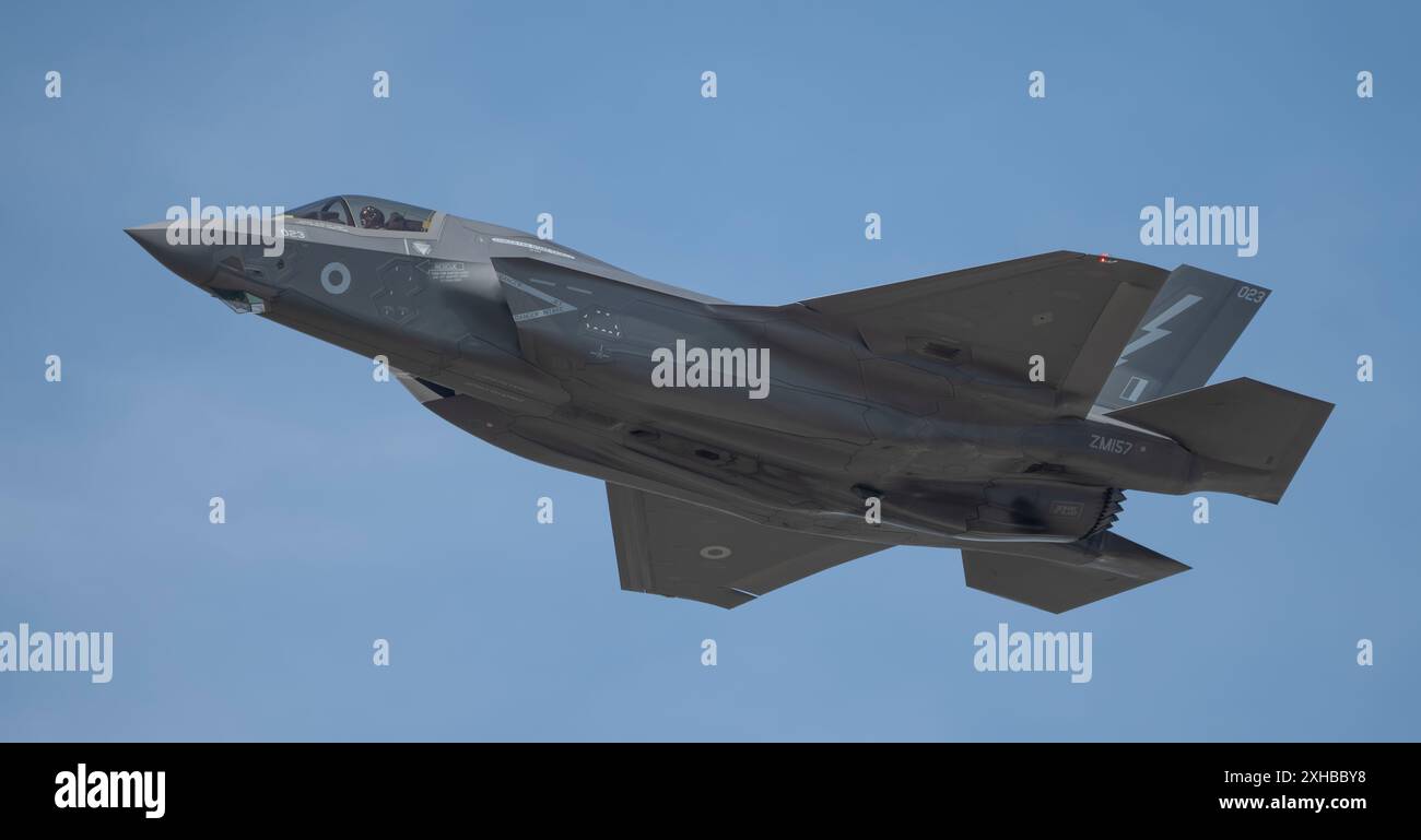 RAF F-35B Lightning flying display at RIAT 2022, RAF Fairford, England ...