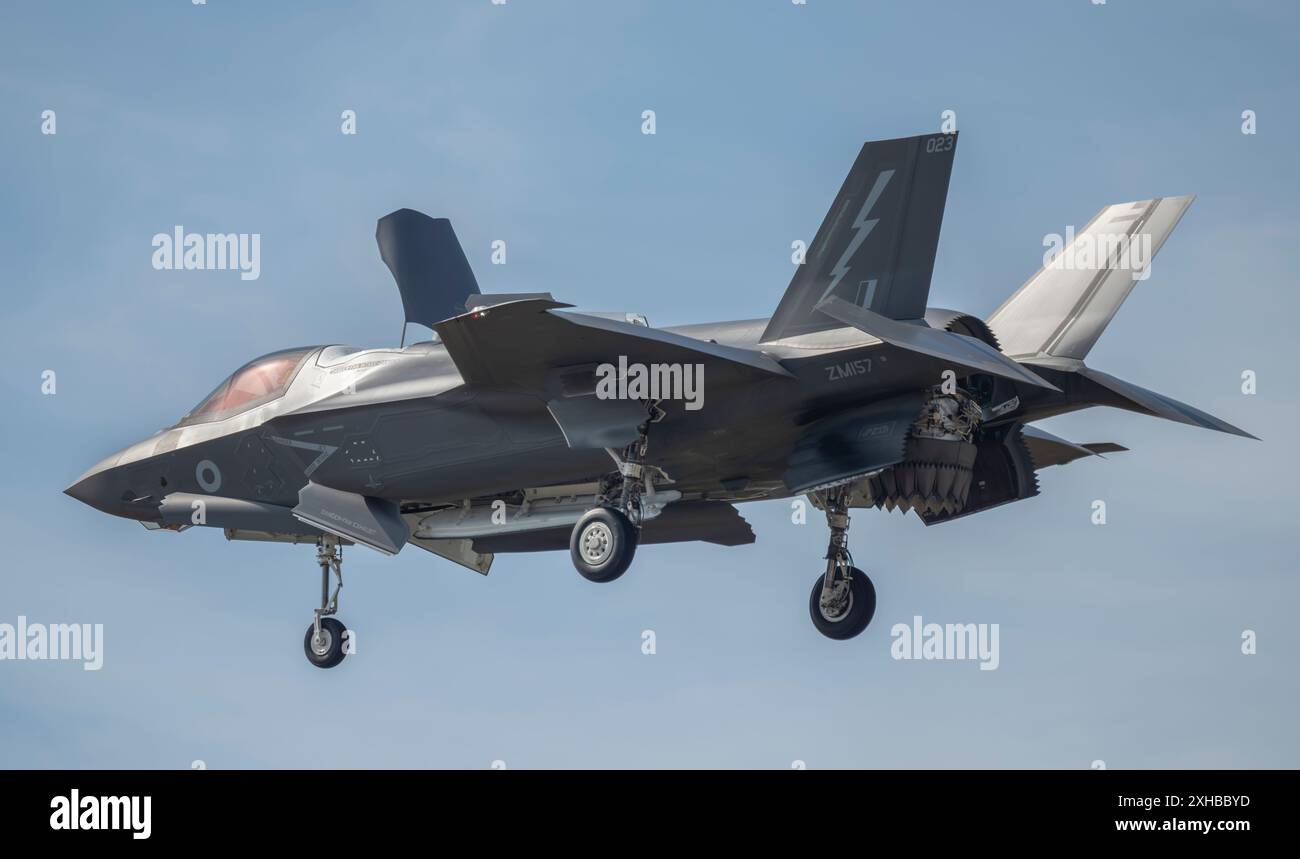 RAF F-35B Lightning flying display at RIAT 2022, RAF Fairford, England ...