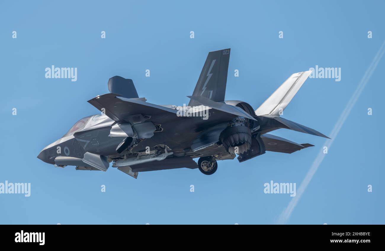 RAF F-35B Lightning flying display at RIAT 2022, RAF Fairford, England ...