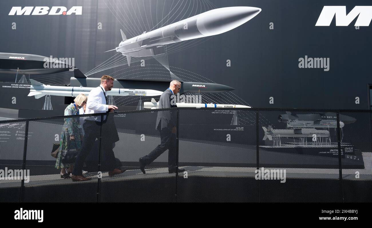 MBDA stand at the Farnborough Airshow, 2022 Stock Photo - Alamy