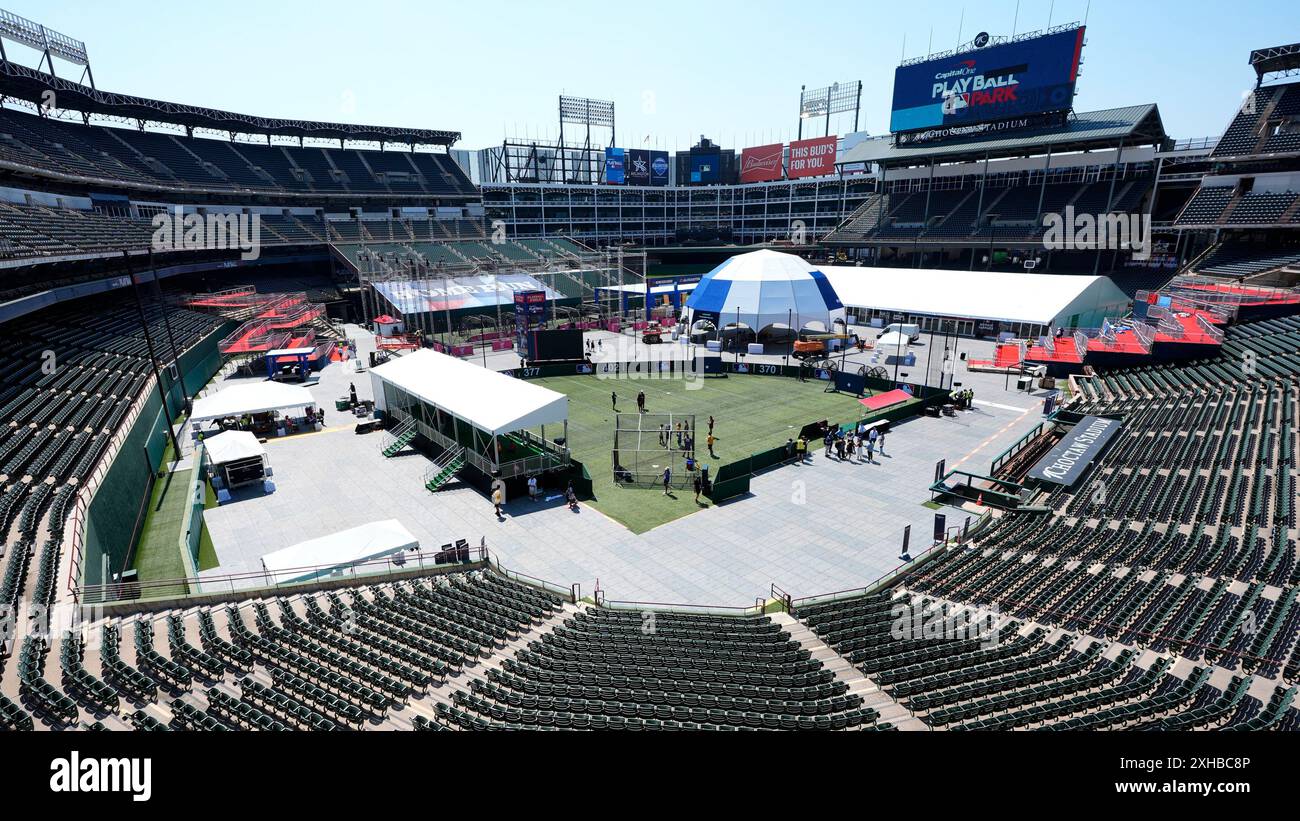 *The All Star Village is set up inside the Choctaw Stadium ahead of the ...