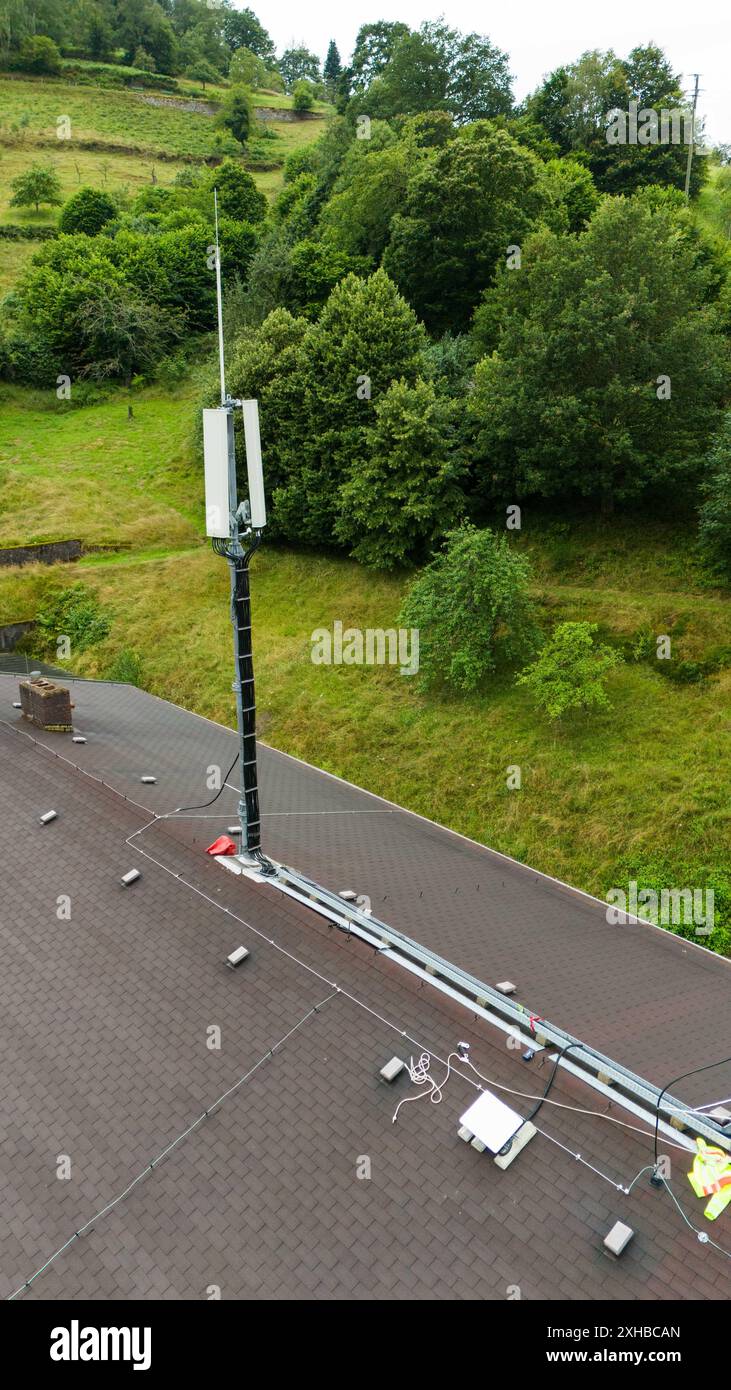 PRODUCTION - 10 July 2024, Baden-Württemberg, Forbach: A square ...