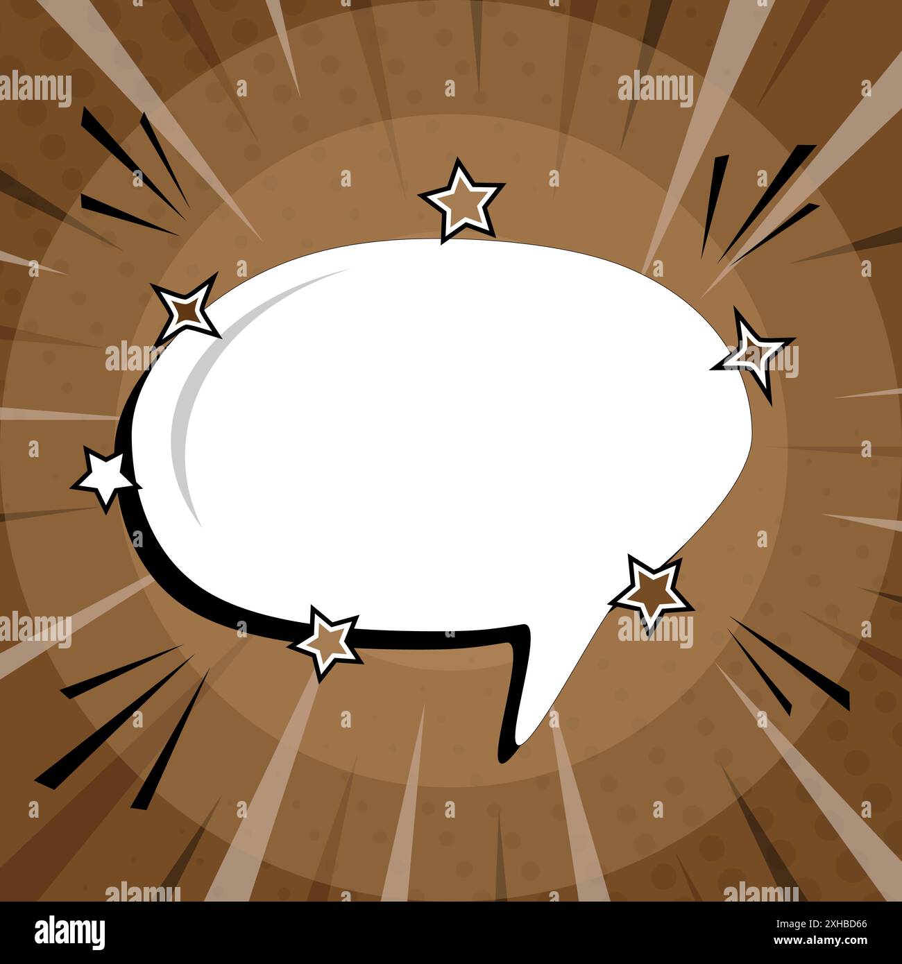 Speech bubble image on brown background. Comic style Stock Vector Image ...