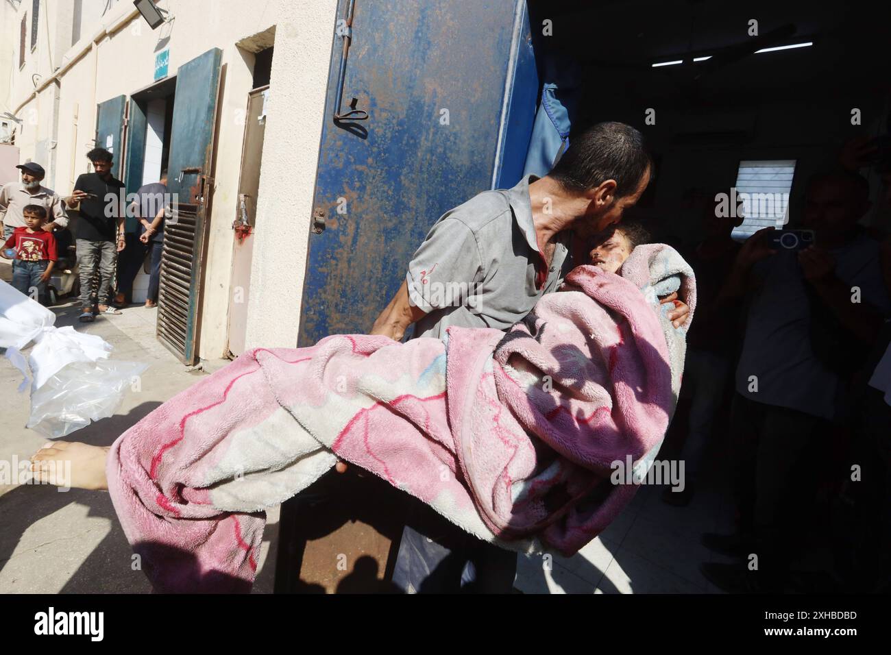 Bodies of the Palestinians who lost their lives after Israeli attack ...