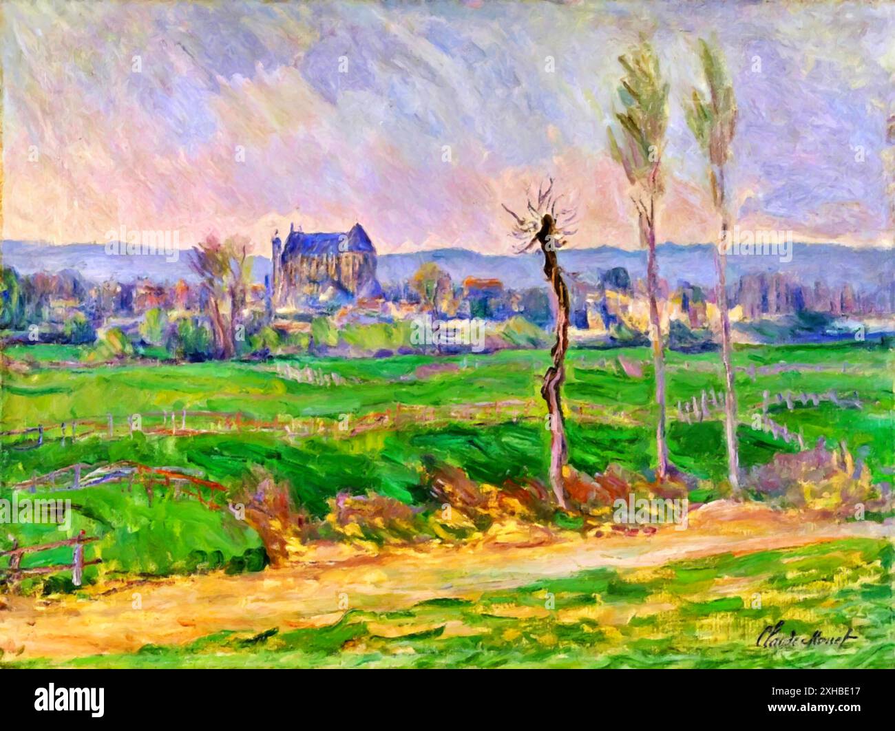 Soft landscape paintings Stock Vector Images - Alamy