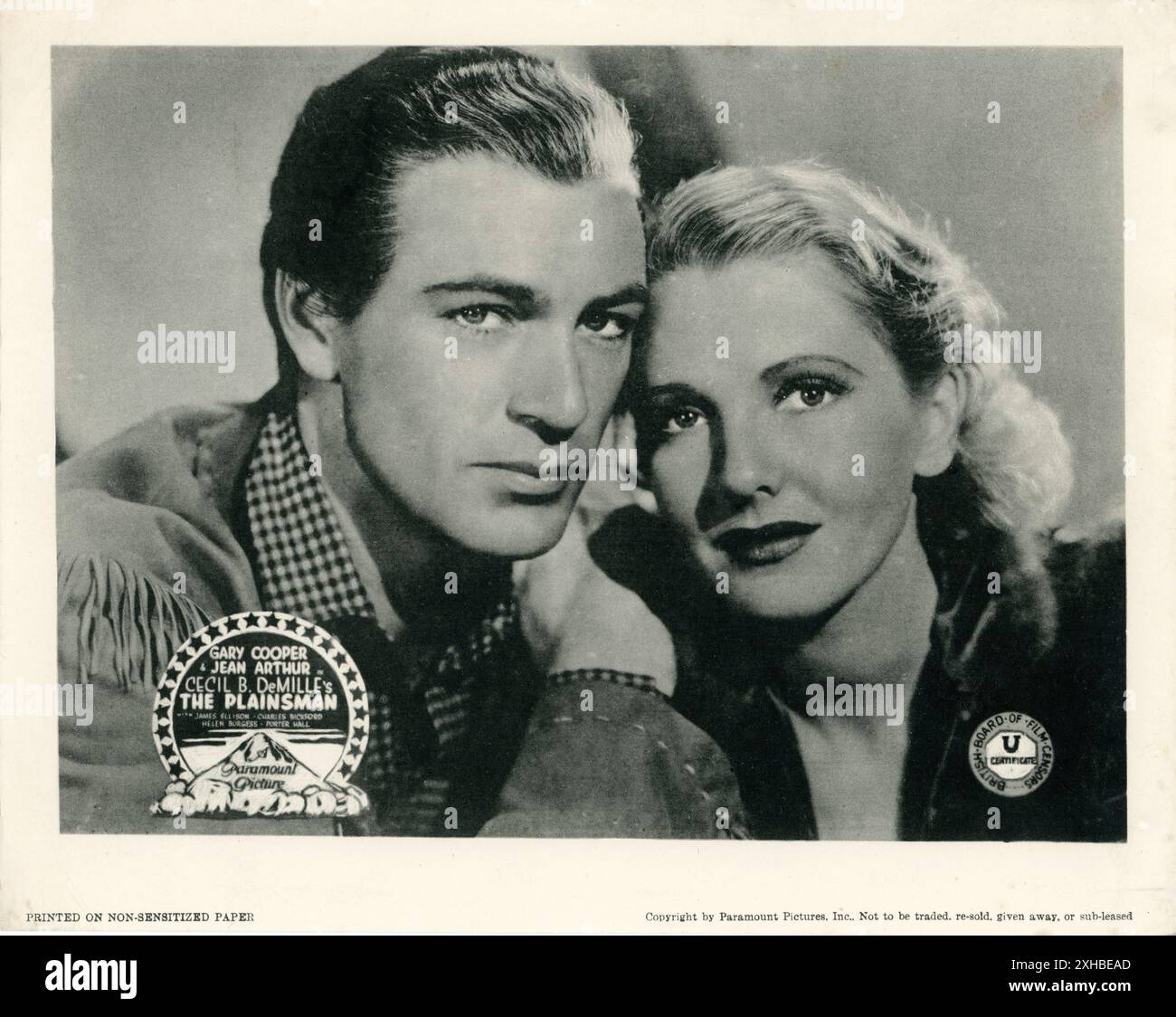 GARY COOPER as Wild Bill Hickok and JEAN ARTHUR as Calamity Jane in THE ...