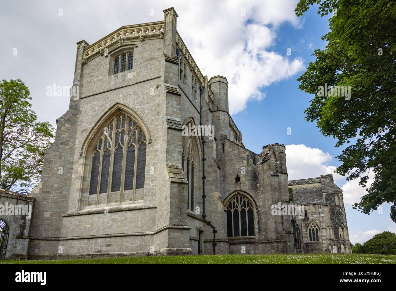 Historic Christchurch Priory, built in the 11th century in Dorset ...