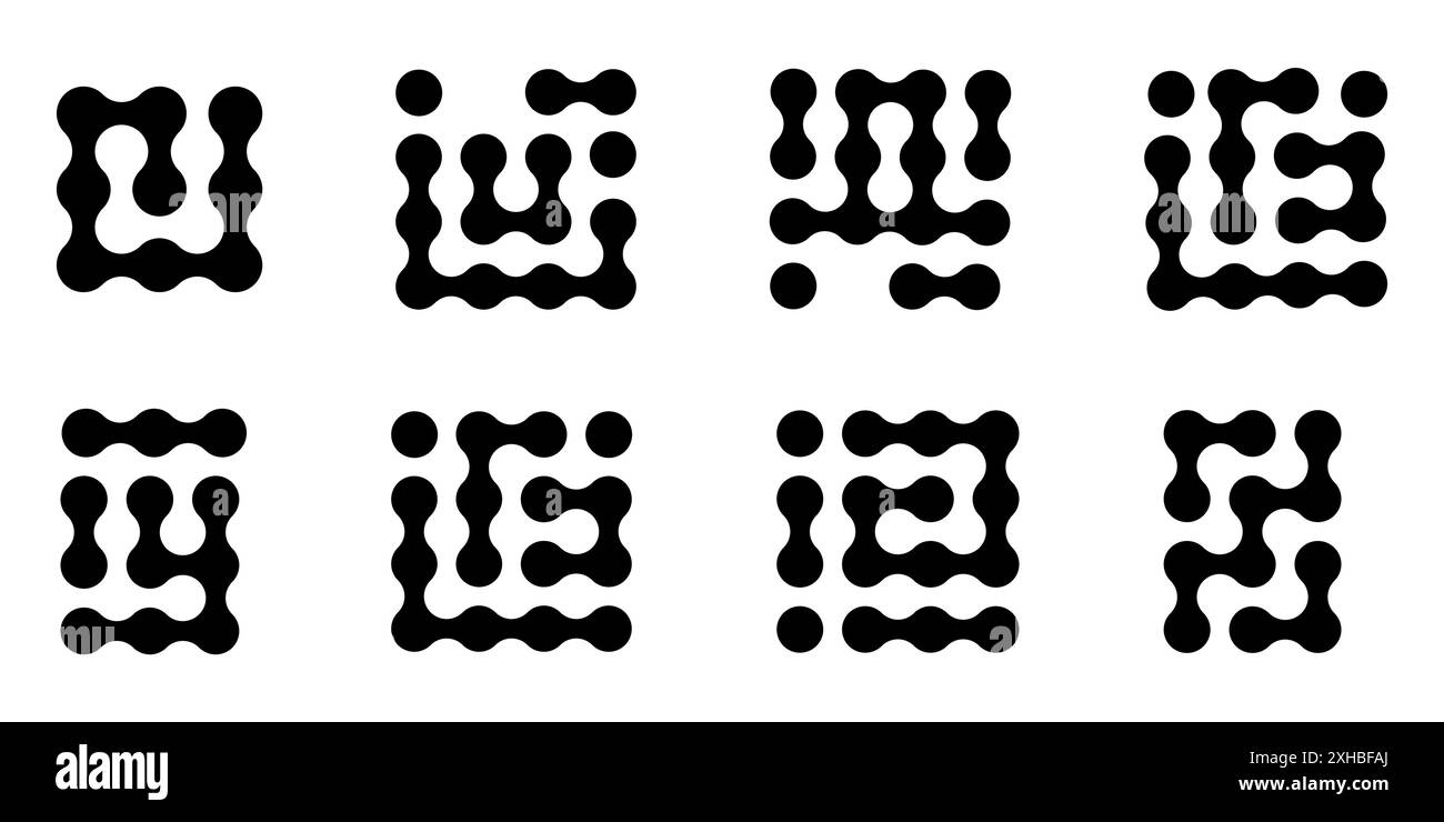 Metaball round simple blob morph balls. Abstract shape, arganic geometric fluids isolated on ...