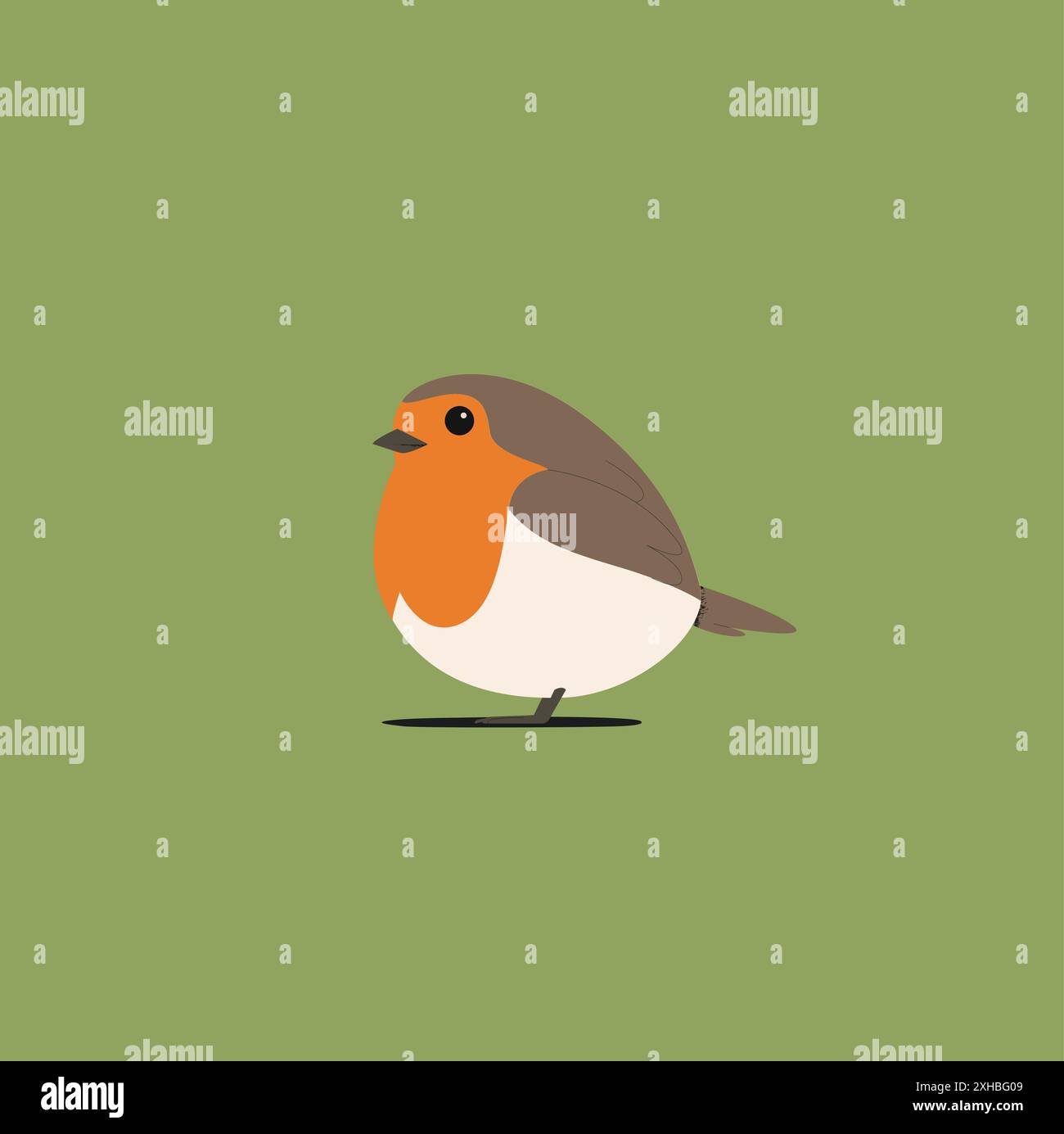 Cute fat robin Stock Vector Images - Alamy